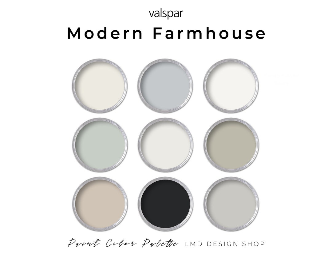 Modern Farmhouse Valspar Paint Palette House Color Palette (Instant ...