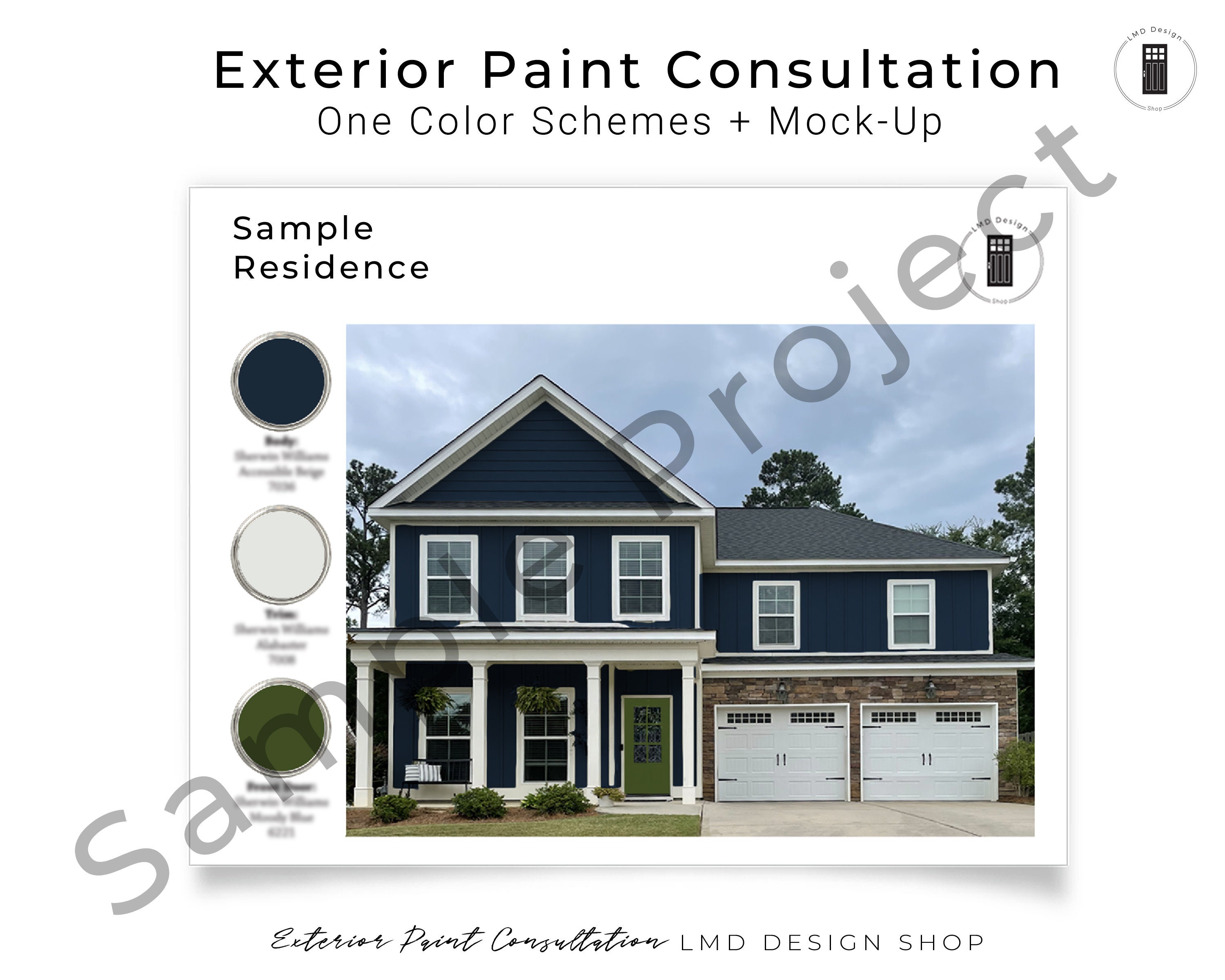 Exterior Paint Color Consultation + Rendering | House Paint Color ...