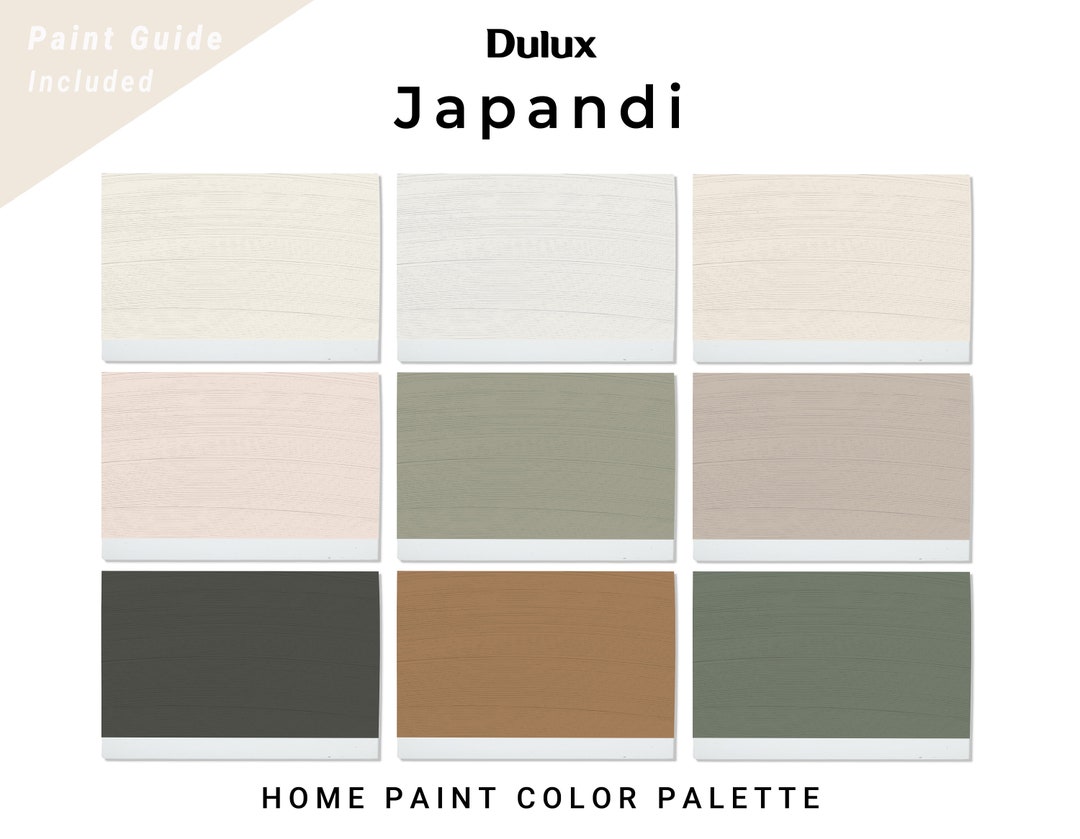 Soft Neutral Japandi Paint Color Japanid Scheme Dulux - Etsy