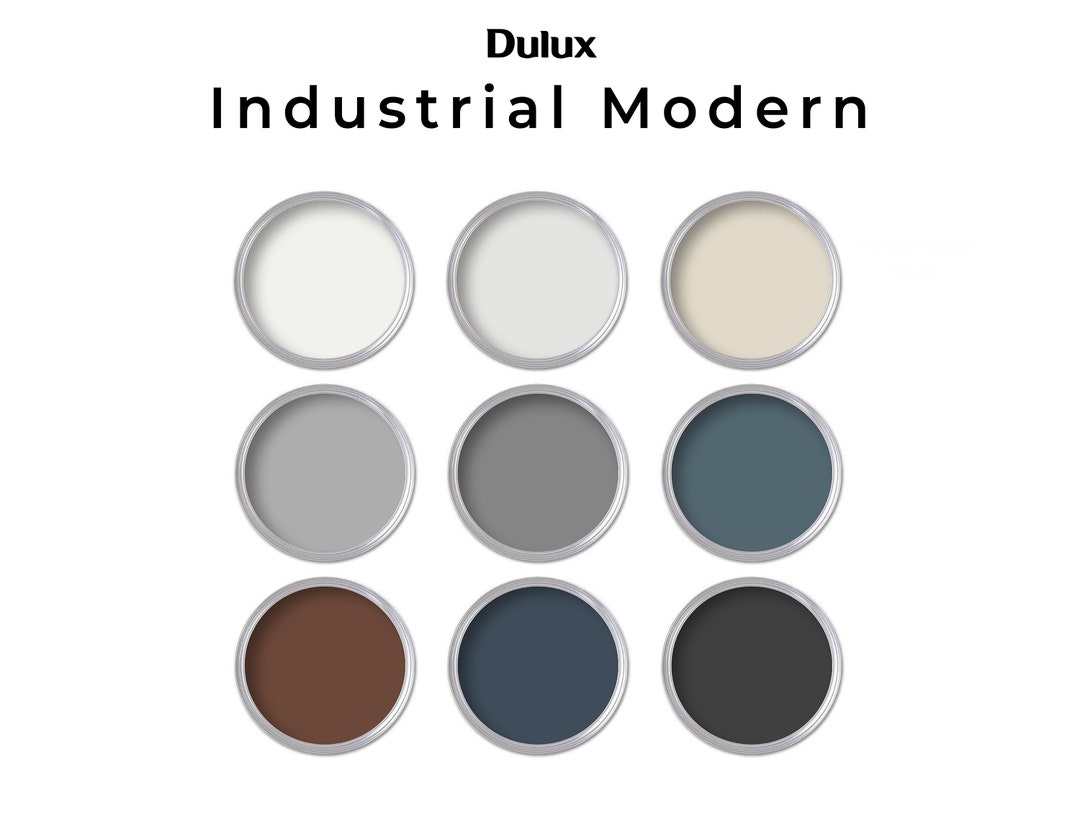 Industrial Modern Dulux Paint Color Palette | Whole House Paint Palette ...