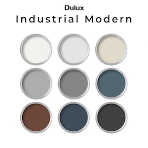 Industrial Modern Dulux Paint Color Palette | Whole House Paint Palette ...