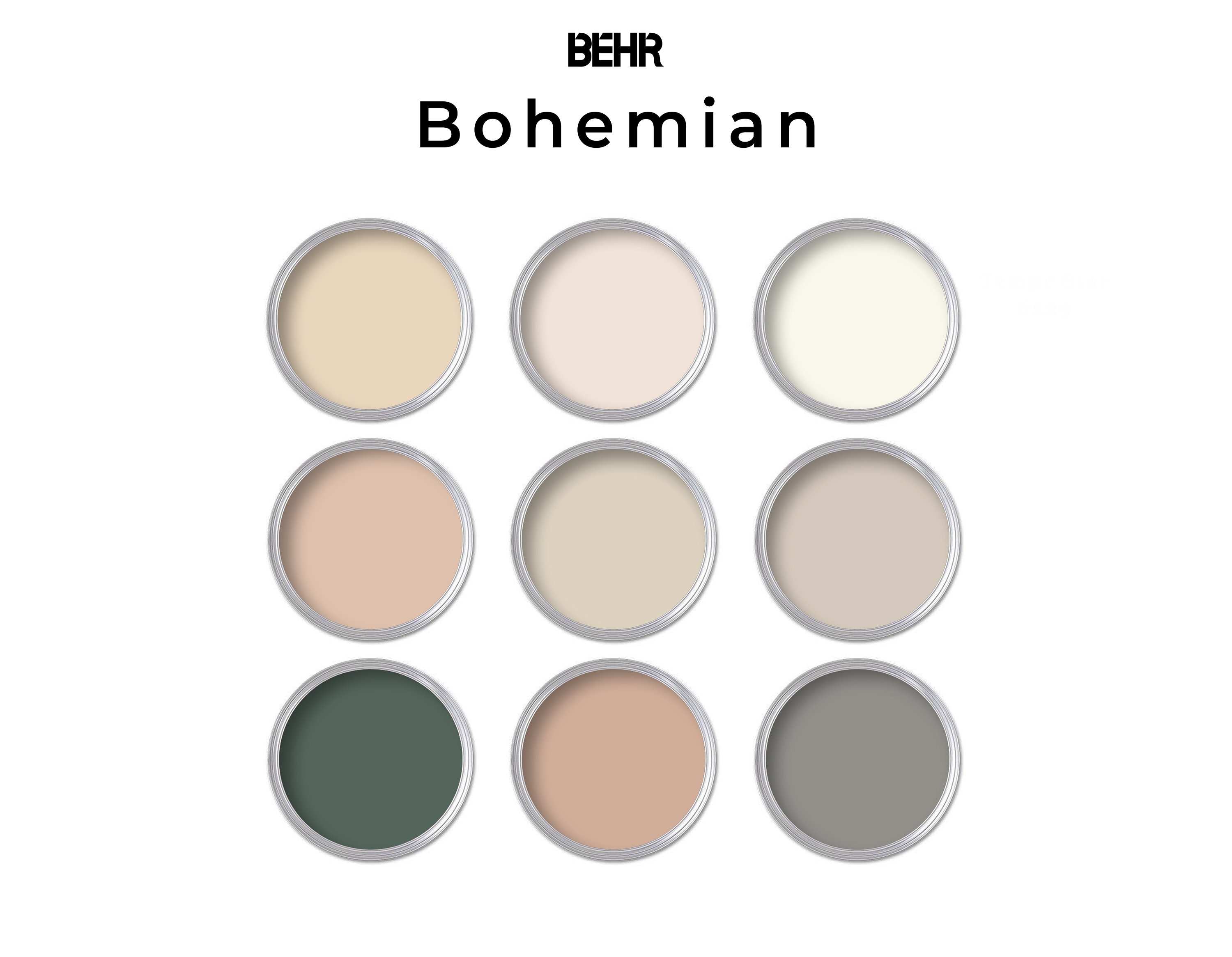 Behr Boho Paint Palette Earthy Colors | Whole House Interior Paint ...