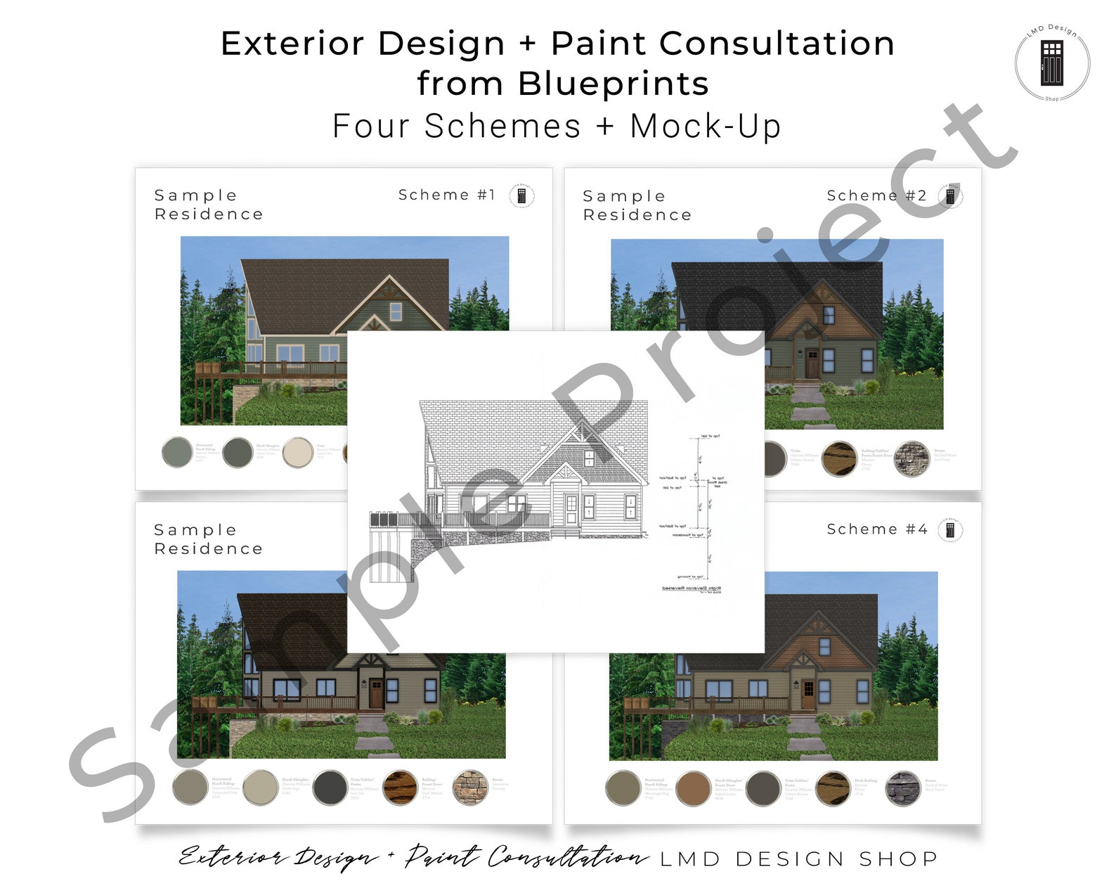 Exterior Paint Consultation From Blueprint | Exterior Design Rendering ...