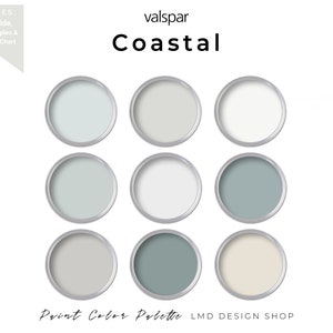 Coastal Valspar Paint Color Palette Whole House Paint - Etsy