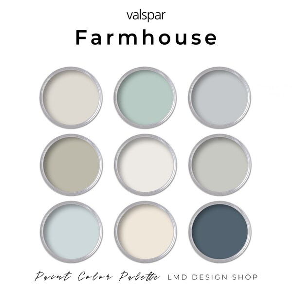Farmhouse Paint Color Palette - Etsy