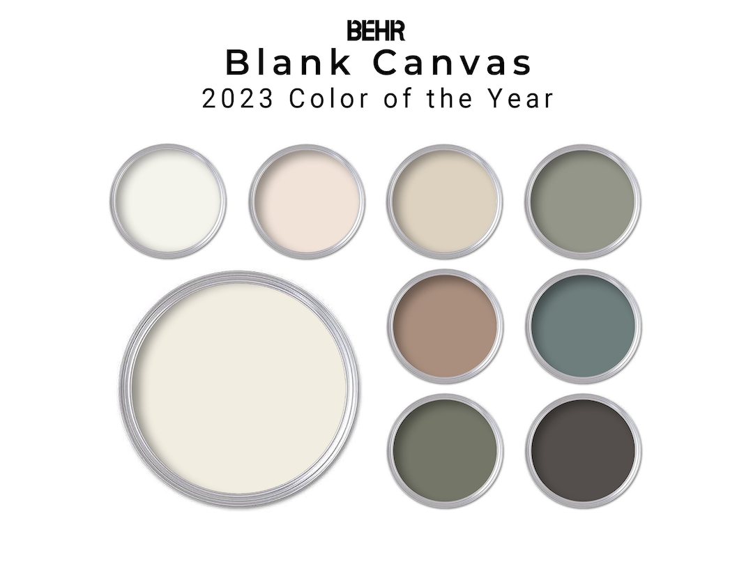 Behr 2023 Blank Canvas Paint Color Palette | Whole Home Paint Colors - Etsy
