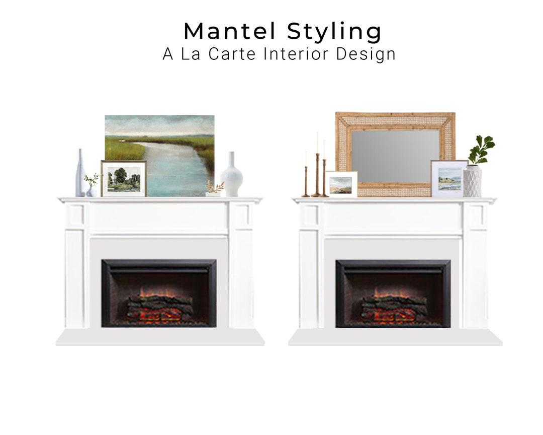 Interior Design Service | Mantel Styling Rendering - Etsy