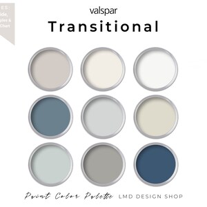 Transitional Valspar Paint Color Palette Home Interior Paint - Etsy