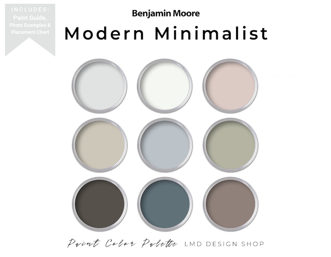 Modern Minimalist Benjamin Moore Color Paint Palette Whole - Etsy