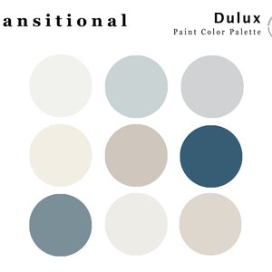 Transitional Dulux Paint Color Palette Interior Paint Scheme | Etsy UK