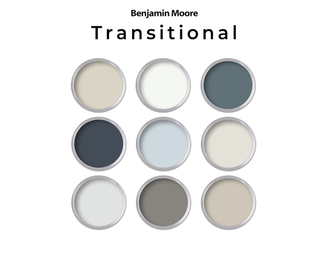 Benjamin Moore Transitional Paint Color Palette | Whole House Paint ...