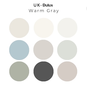 Warm Gray UK Dulux Paint Color Palette | Dulux (UK Color Codes) Gray ...