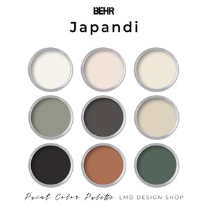 Behr Japandi House Paint Color Palette Interior House Color Palette - Etsy