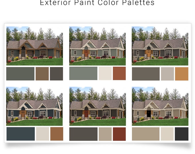 Craftsman Exterior Paint Color Palettes | Exterior House Paint Colors ...