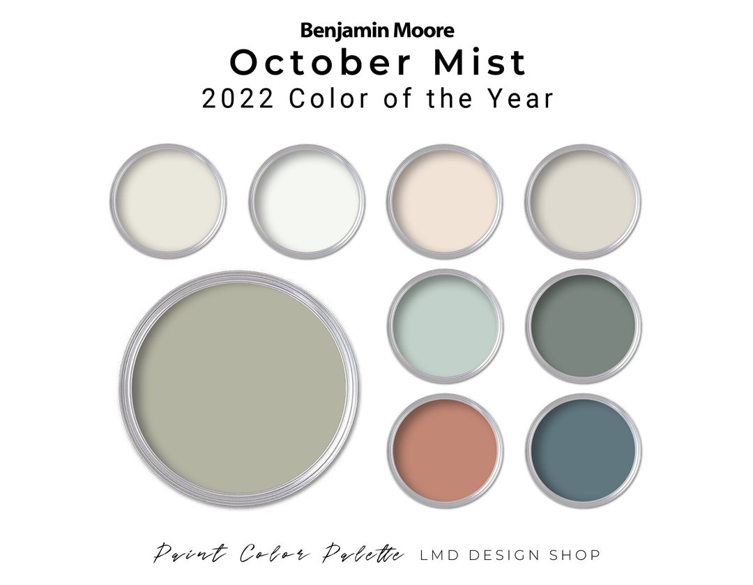 October Mist Benjamin Moore Paint Palette Whole House Color Palette - Etsy