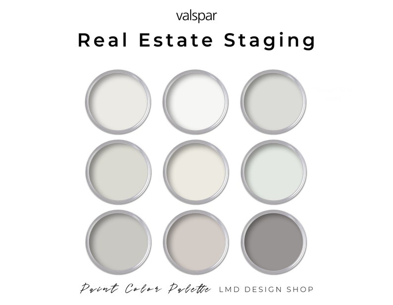 Valspar Neutral Paint Color Palette Whole House Palette for Real Estate ...
