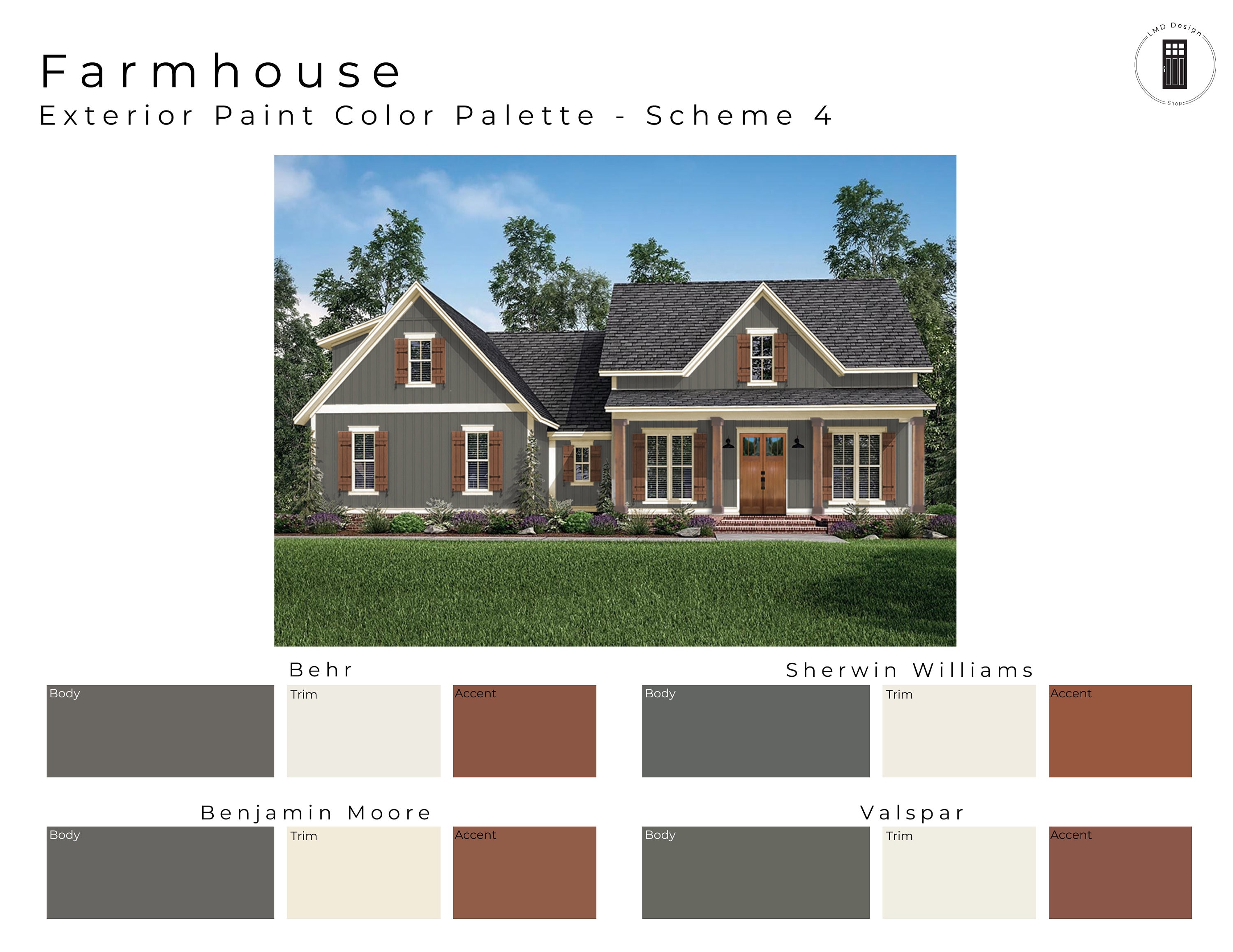 Brown Exterior Paint Color Schemes