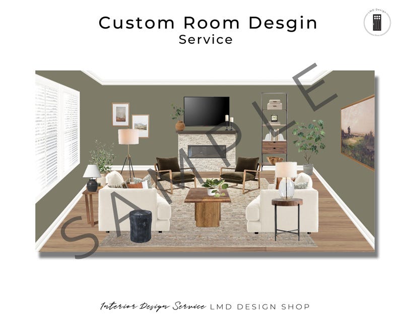 Custom Room Design Service | Professional Interior Design Makeover - Etsy