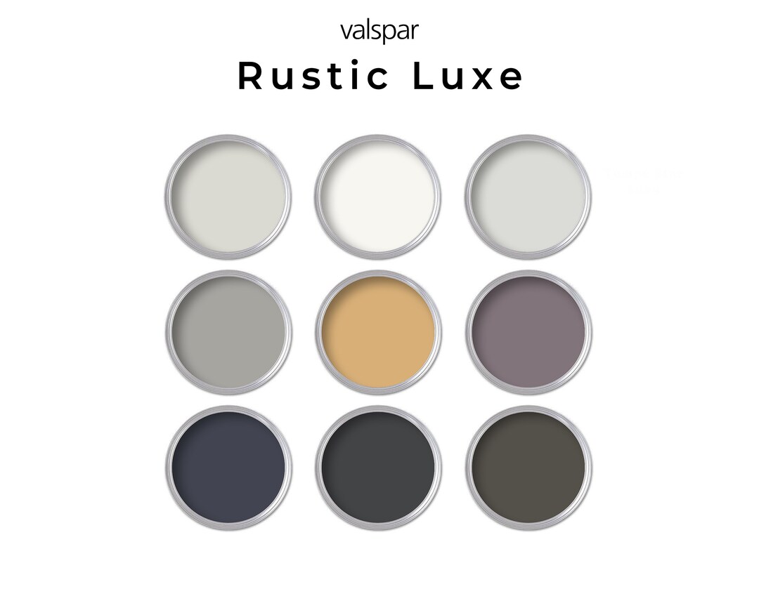 Rustic Valspar Paint Color Palette | House Paint Palette Rustic - Etsy