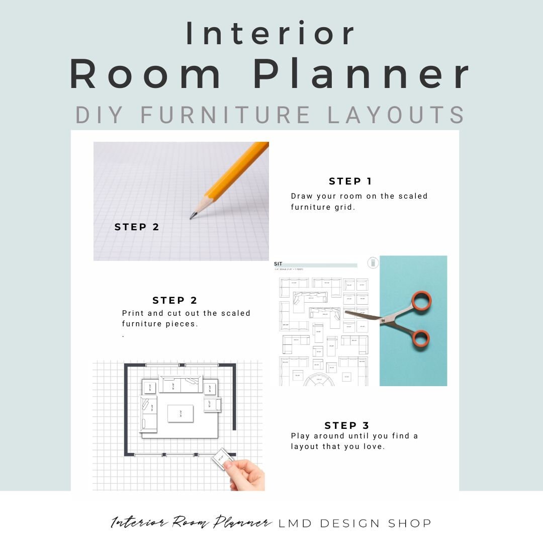 Furniture Layouts Interior Room Planner DIY Furniture Layouts Printable ...