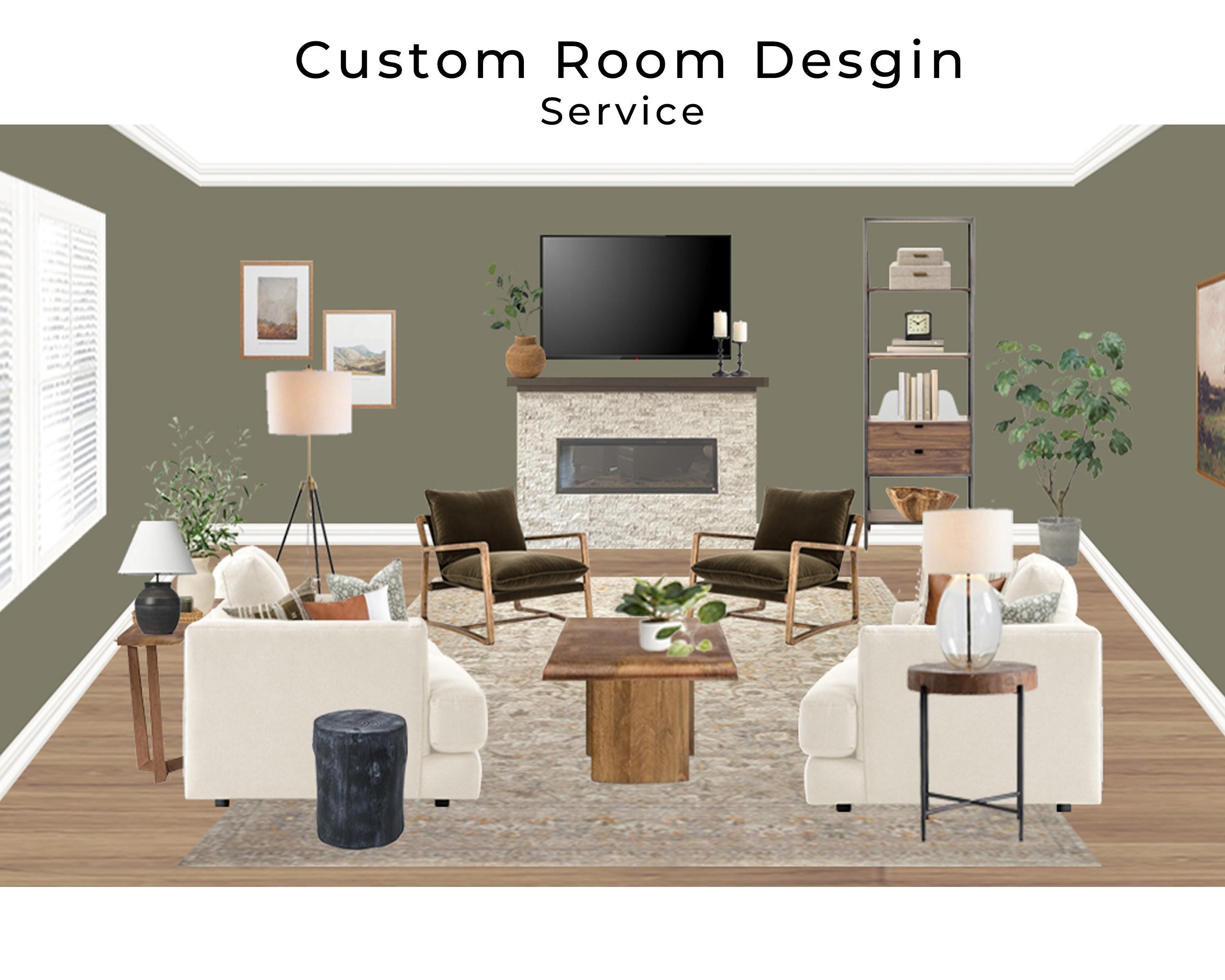 Custom Room Design Service | Professional Interior Design Makeover - Etsy