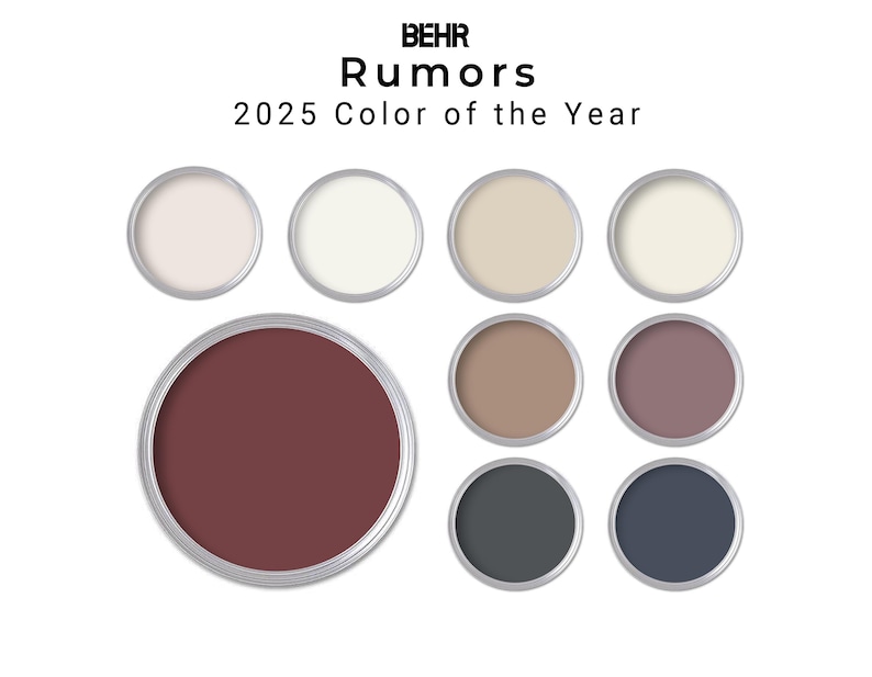 Behr 2025 Color of the Year Rumors Palette | Whole Home Paint Colors - Etsy