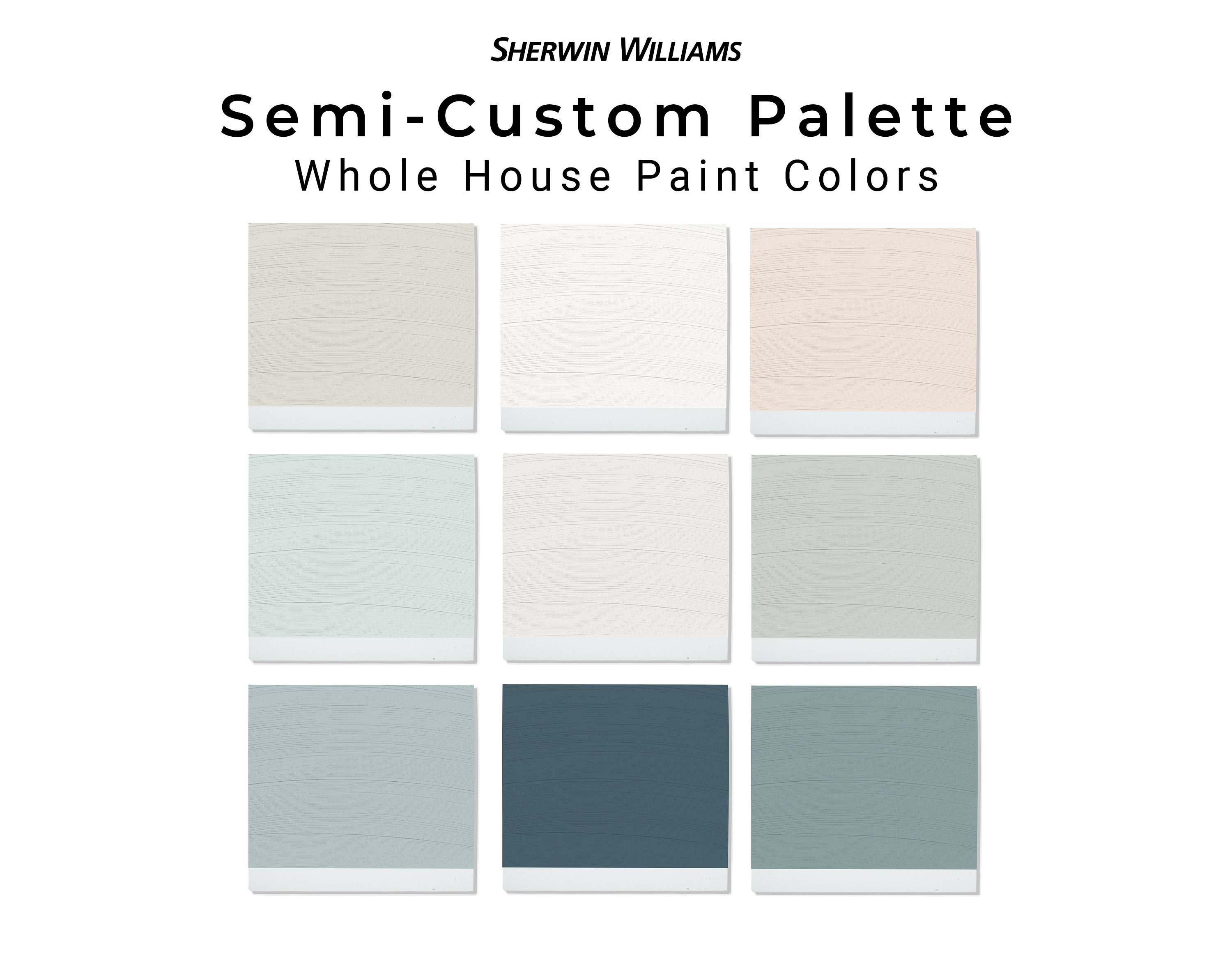 Custom Sherwin Williams Paint Color Palette | Custom Color Palette - Etsy