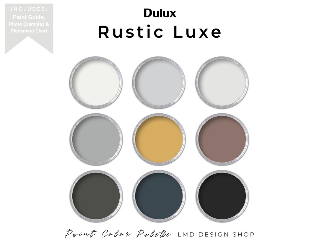 Rustic Dulux Paint Palette Canadian Color Codes Whole House - Etsy