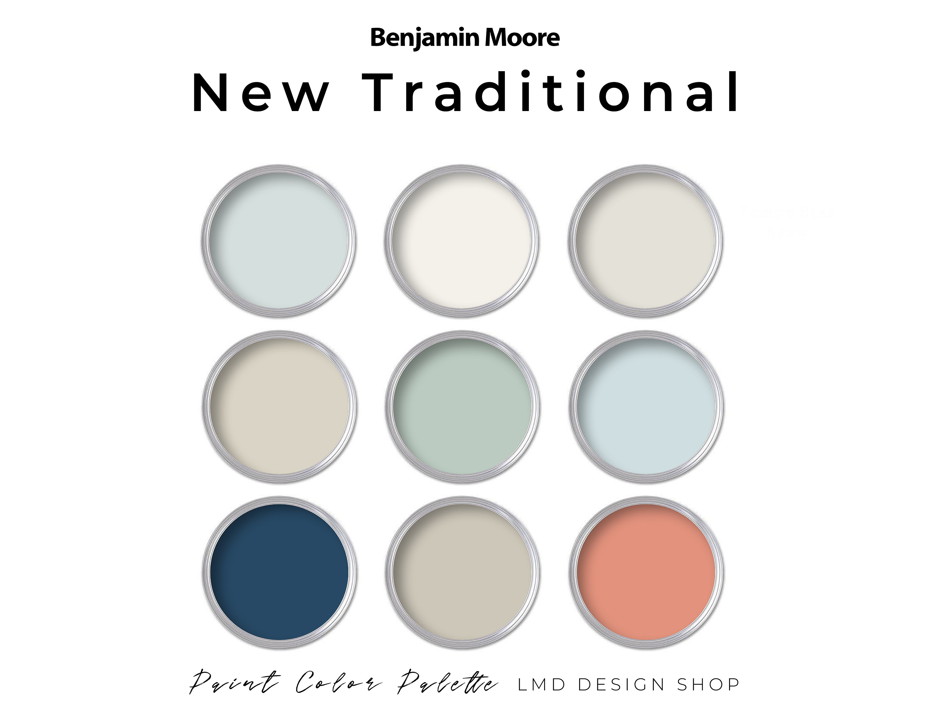 Benjamin Moore Traditional Paint Color Palette Whole House Paint ...