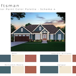 Craftsman Exterior Paint Color Palettes | Exterior House Paint Colors ...