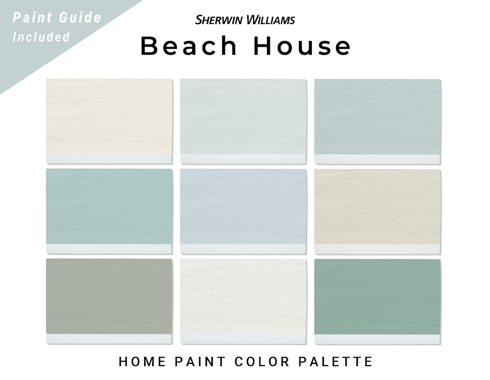 Beach House Sherwin Williams Paint Palette Coastal Paint - Etsy
