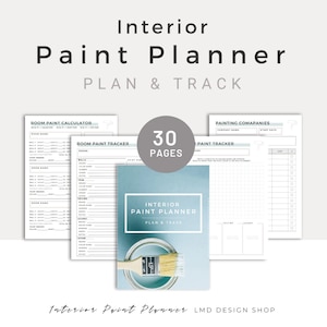 Interior Paint Color Planner Printable Home Paint Tracker - Etsy