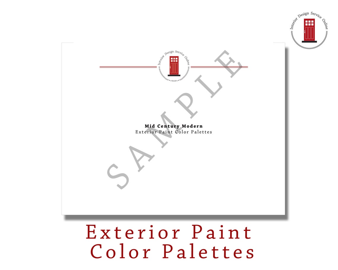 Exterior Paint Color Schemes Mid Century Modern Home Paint - Etsy
