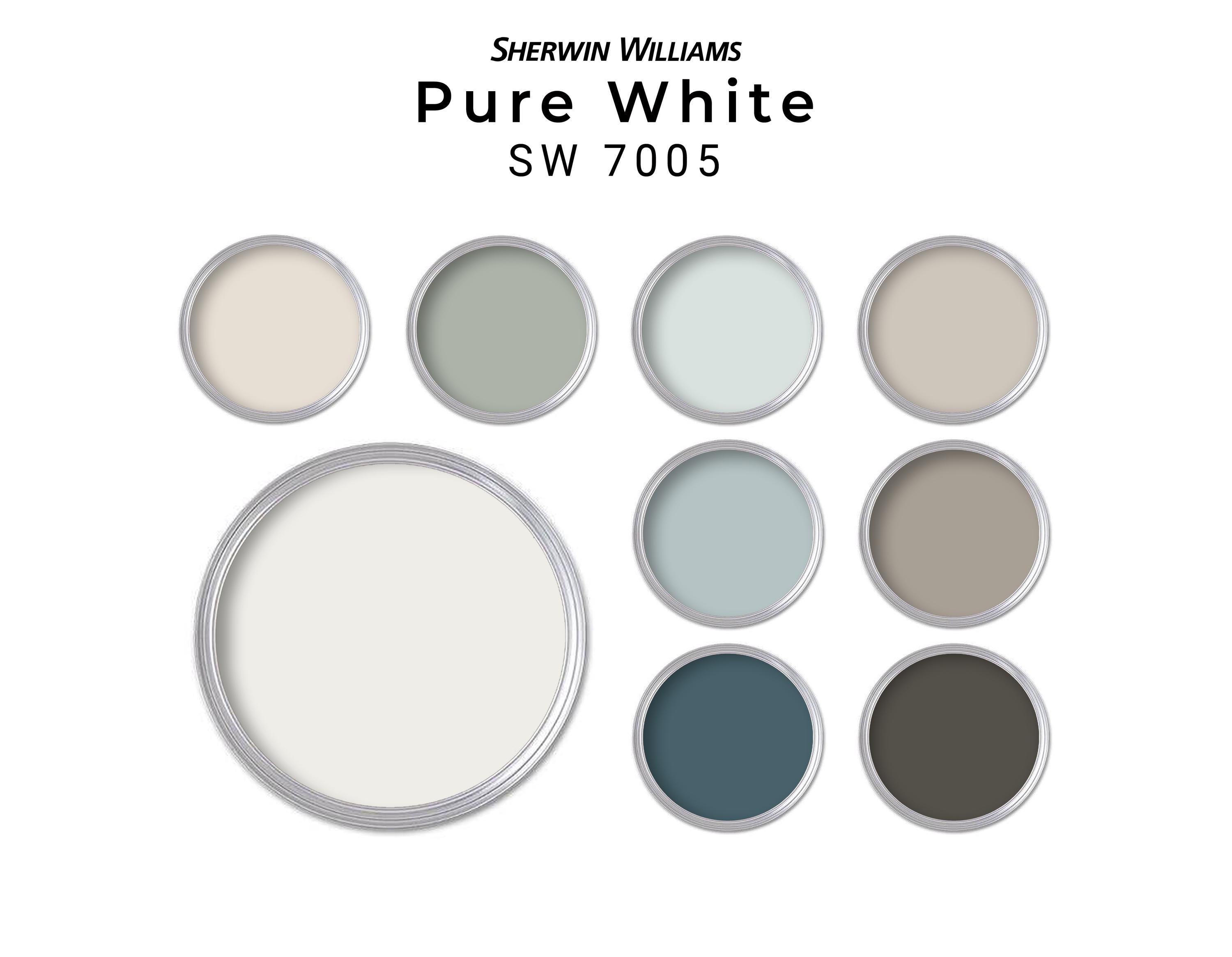 Sherwin Williams Pure White Paint Colors | Whole House Palette SW 7005 ...