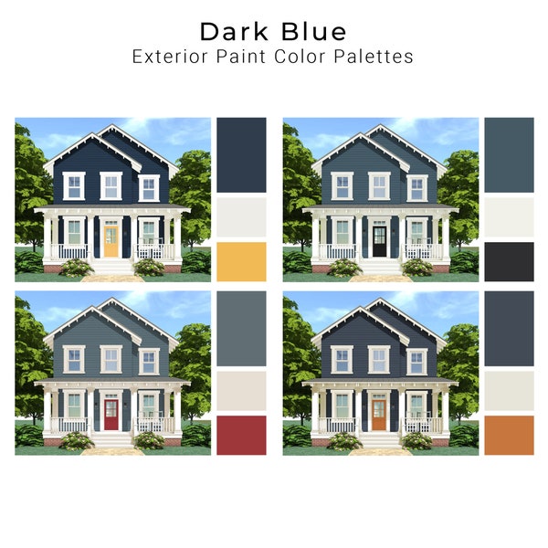 Exterior Paint Color Palette for Ranch House | Paint Colors for ...