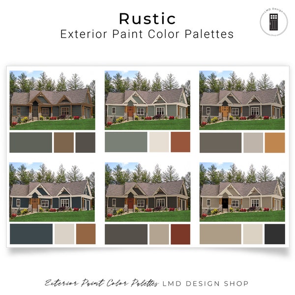 Rustic Exterior Paint Palettes - Etsy