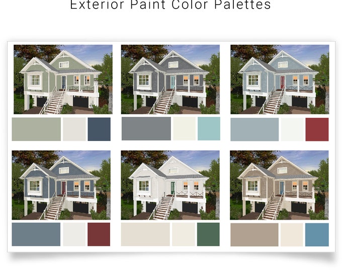 Craftsman Exterior Paint Color Palettes | Exterior House Paint Colors ...