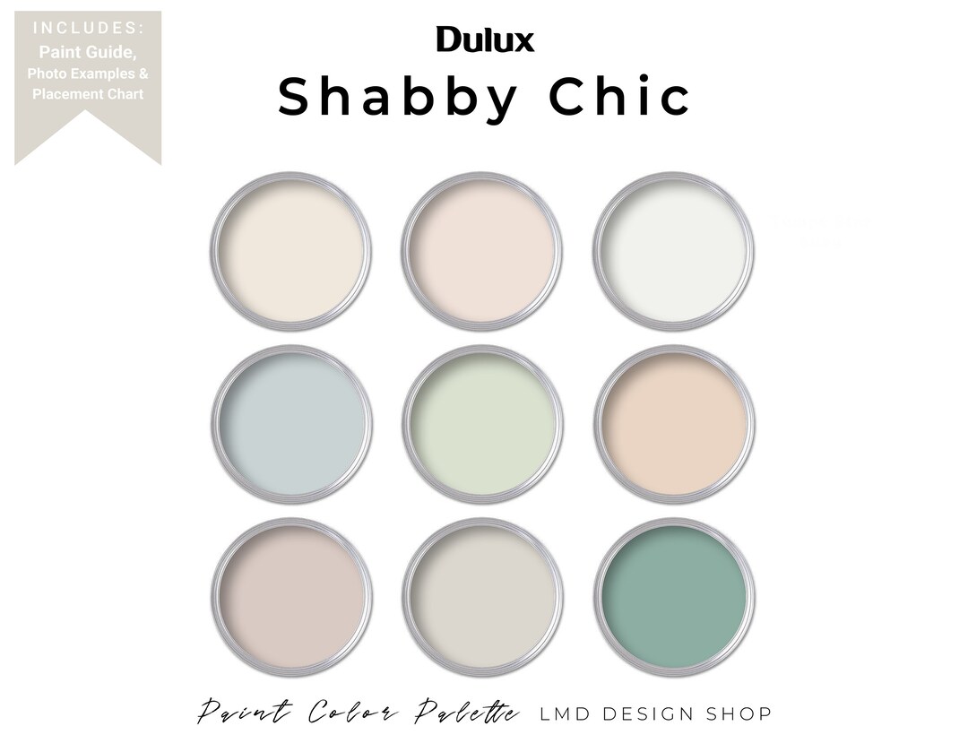 Shabby Chic Dulux Paint Color Palette Cottage House Paint - Etsy Australia