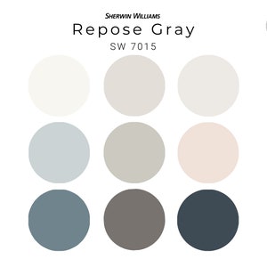 Repose Gray Sherwin Williams Paint Color Palette | Repose Gray Whole ...