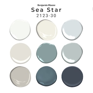 Benjamin Moore Sea Star Coastal Paint Palette | Whole House Paint ...
