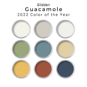 Glidden Guacamole Paint Palette 2022 Color | House Color Palette - Etsy
