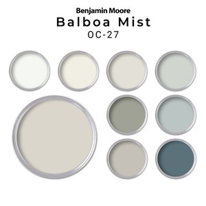 Benjamin Moore Balboa Mist Paint Palette | Whole House Paint Palette ...