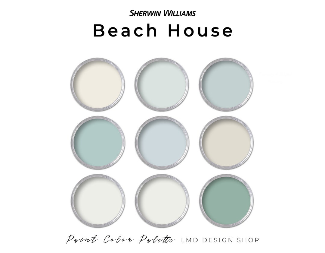 Beach House Sherwin Williams Paint Palette Home Color - Etsy