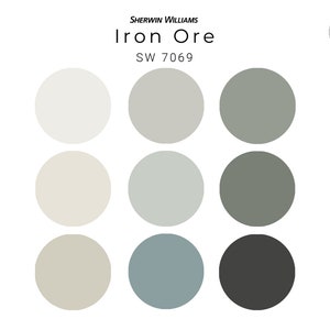 Iron Ore Sherwin Williams Paint Color Palette | House Paint Palette ...