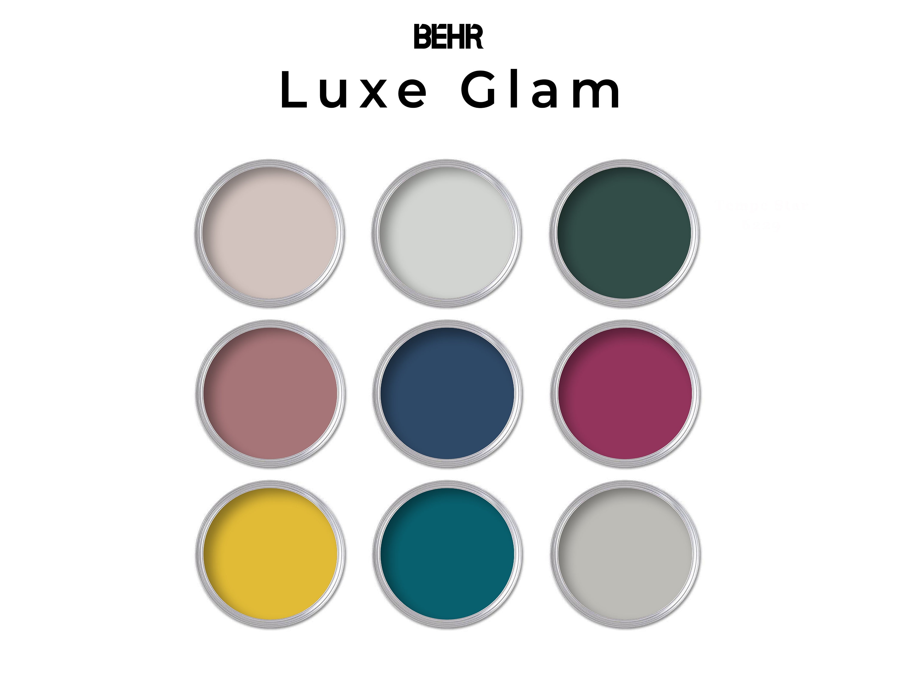 Maximalist Behr Paint Color Palette Luxe Glam House Color Palette - Etsy