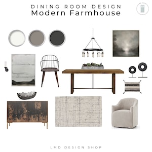 Modern Farmhouse Room Design Bundle | Rustic House Design Mood Board ...