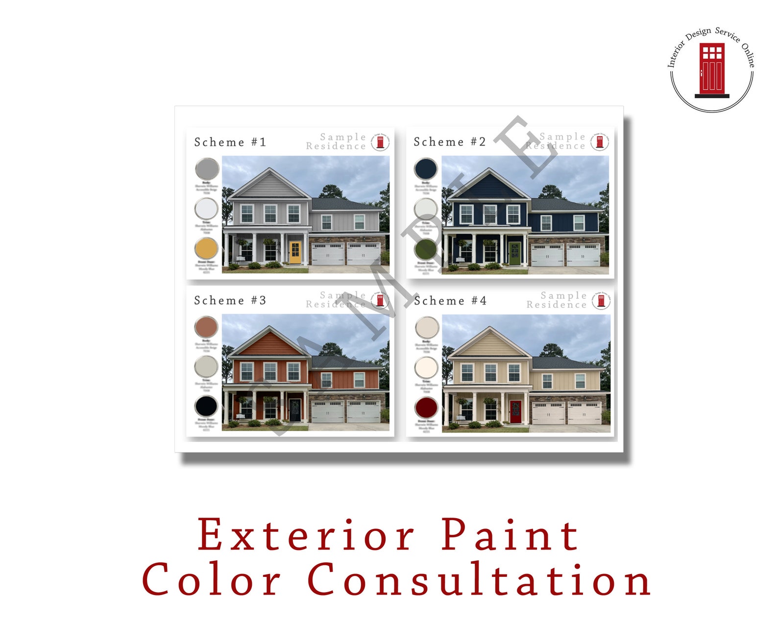 Additional Paint Color Scheme for Exterior Paint Color - Etsy