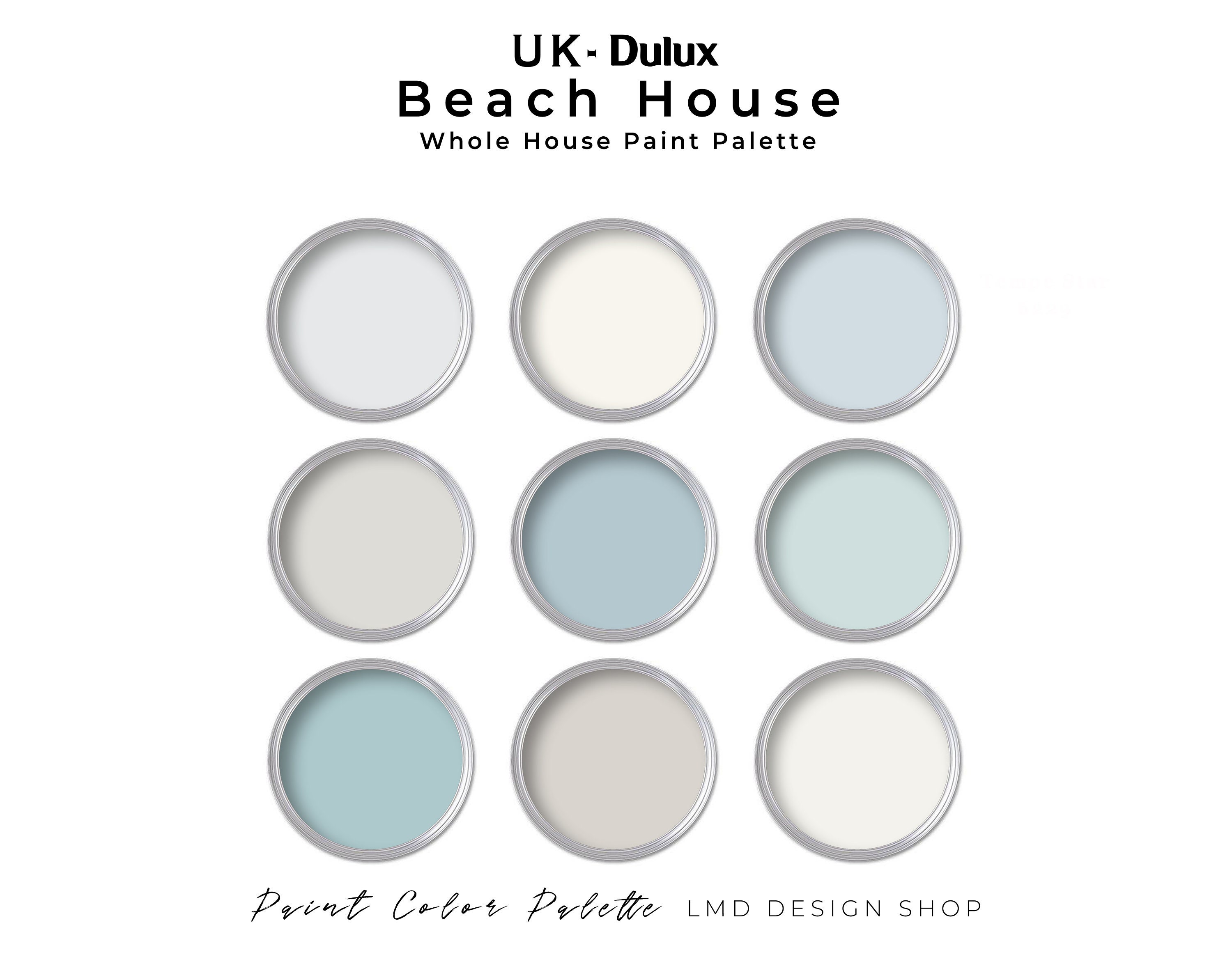 Dulux UK Beach House Paint Color Palette Dulux UK Color Codes Beach ...