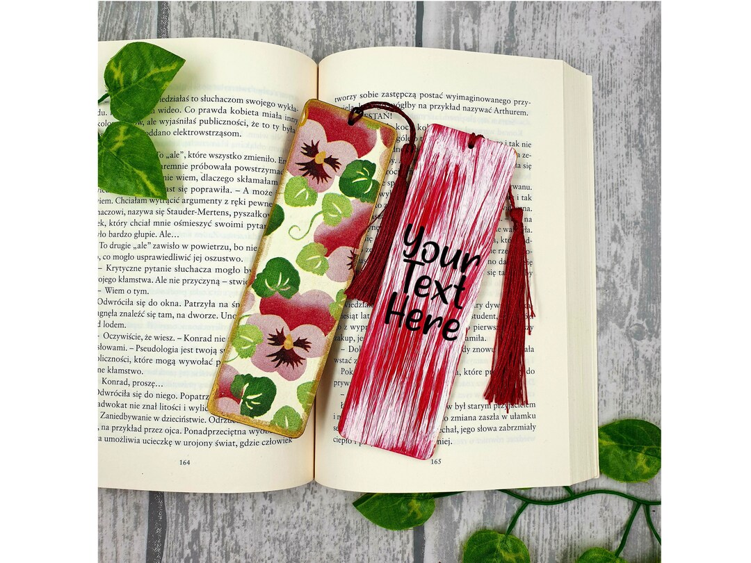 Personalised Pansy Bookmark With Tassel, Wooden Emma Bridgewater ...