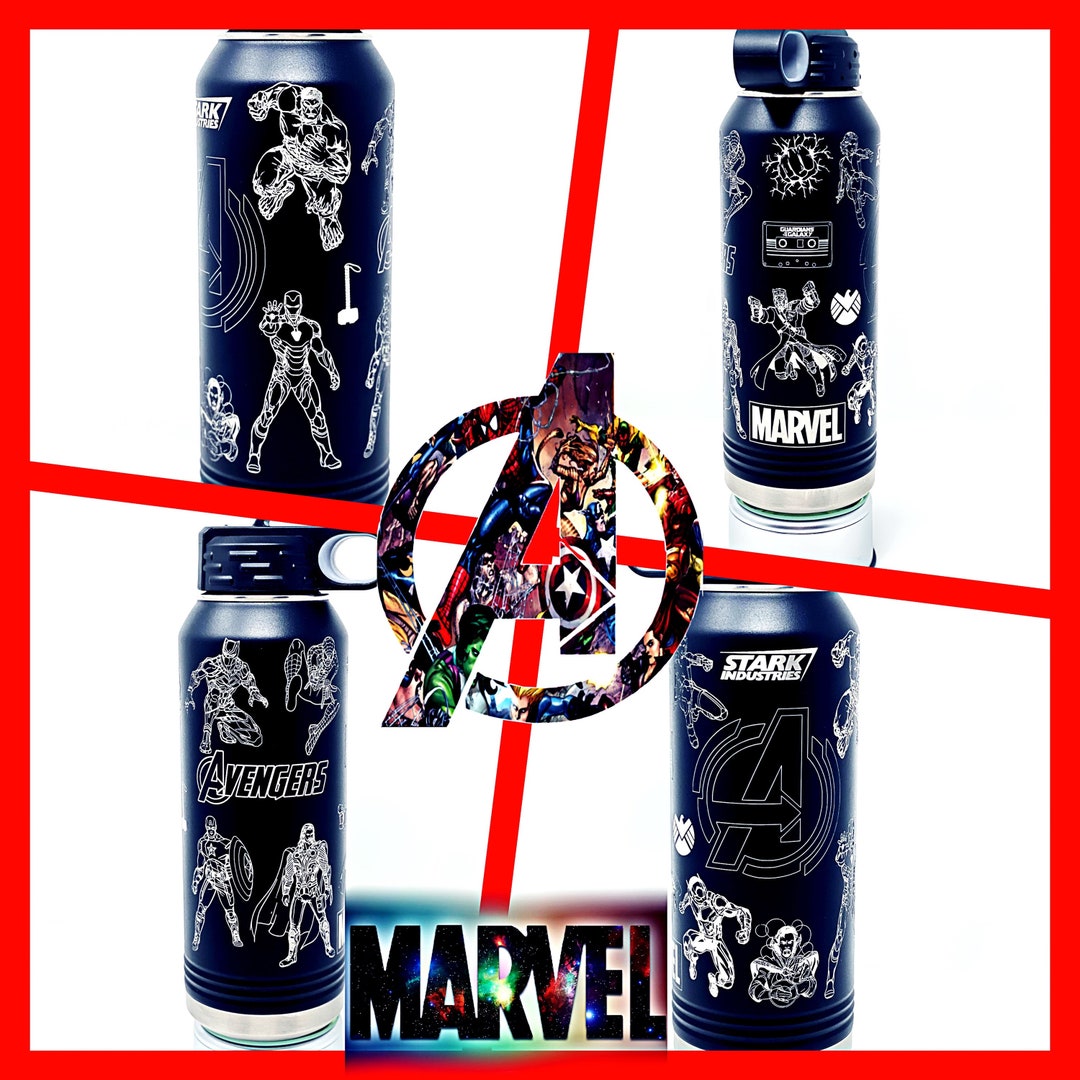 Custom Marvel Avengers 20 Oz, 32 Oz. or 40 Oz. Custom, Water Bottle ...